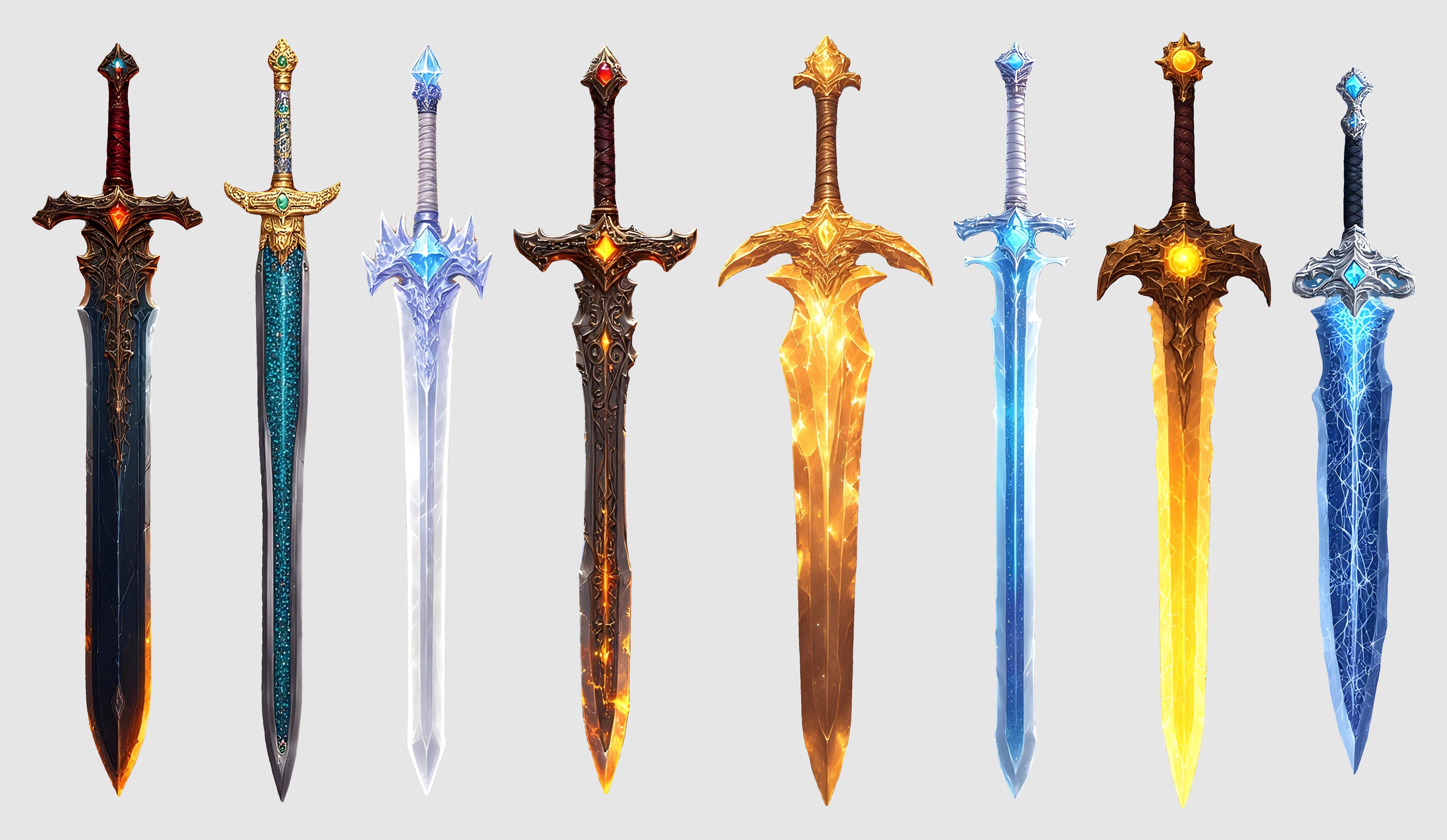Elemental Weapons Series - Swords Bundle 1 (400 High Res Images) by ...