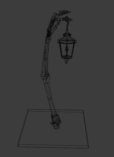 Skeleton Lamp Post 3D Asset by Morellaz3D