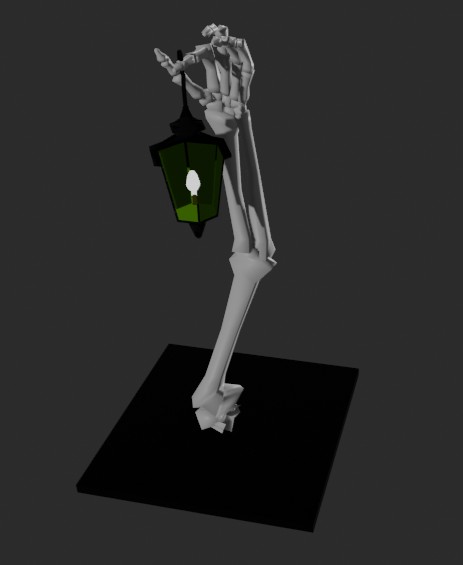 Skeleton Lamp Post 3D Asset by Morellaz3D