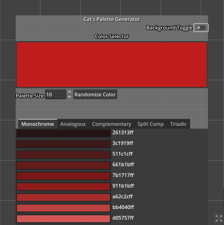 Cat's Color Palette Generator by FELES MACHINA