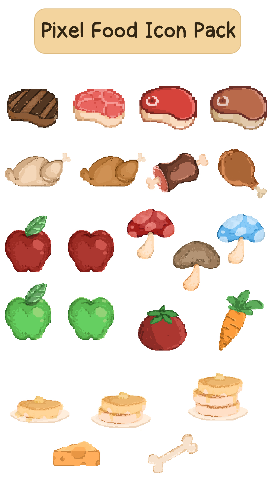 Pixel Food Icon Pack by PS48