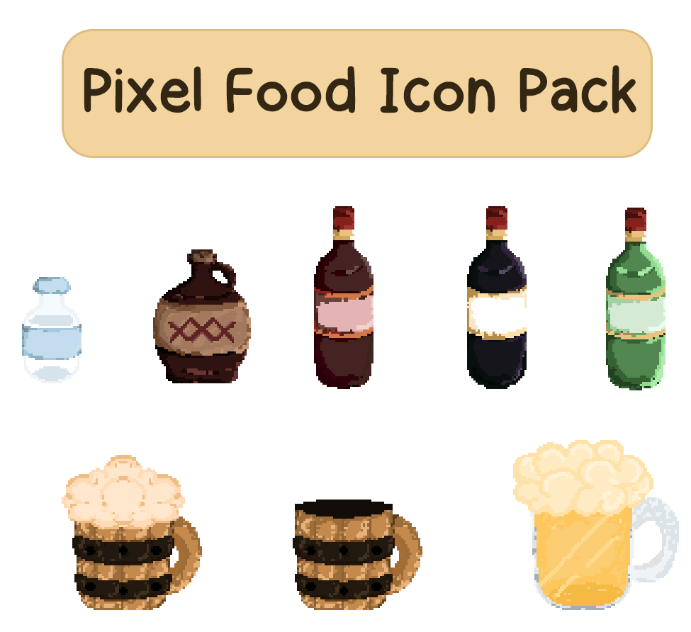 Pixel Food Icon Pack by PS48