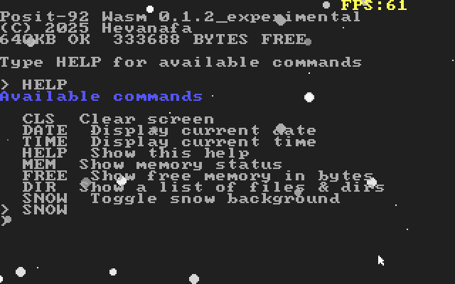 Posit-92 DOS Display Demo by Hevanafa