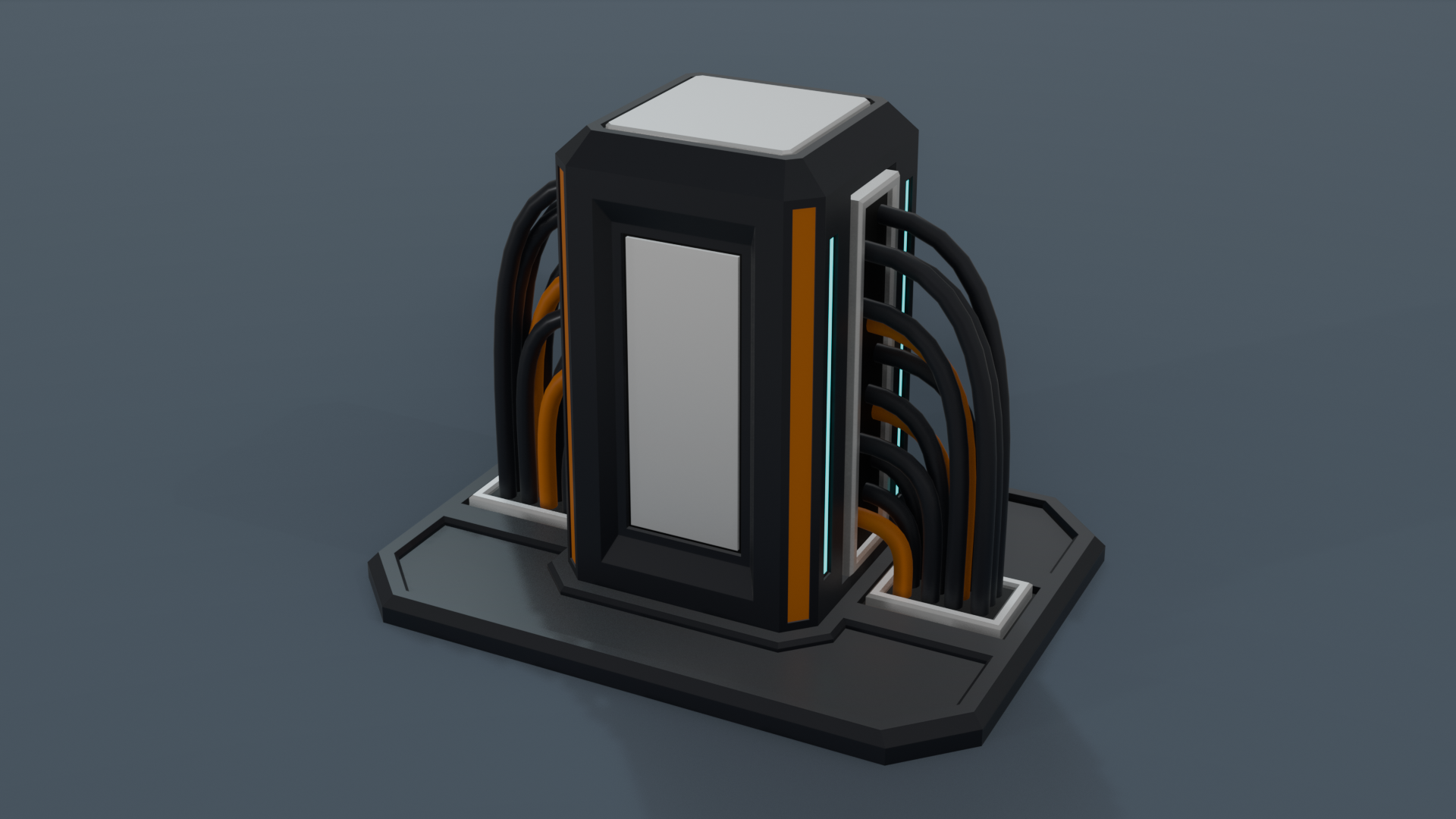 Low Poly Sci-Fi Control Room Core Pack C-002 by OZEA Studio
