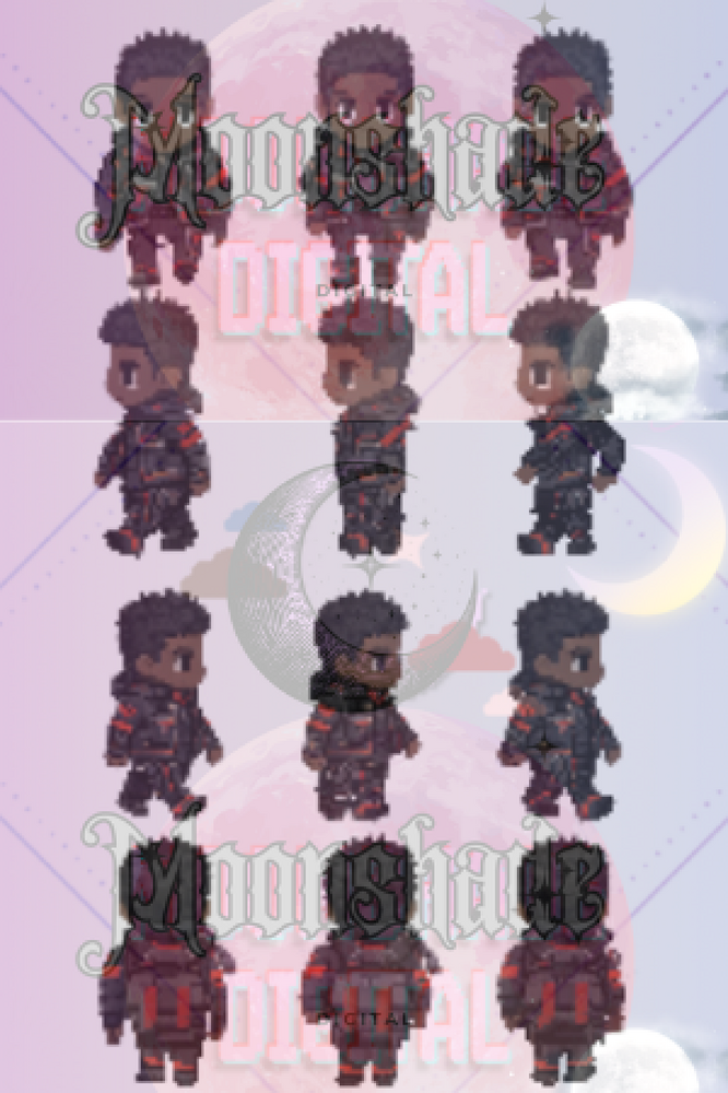 RPG MAKER MV/MZ Tatsuki Techwear Sprite by Todoketori