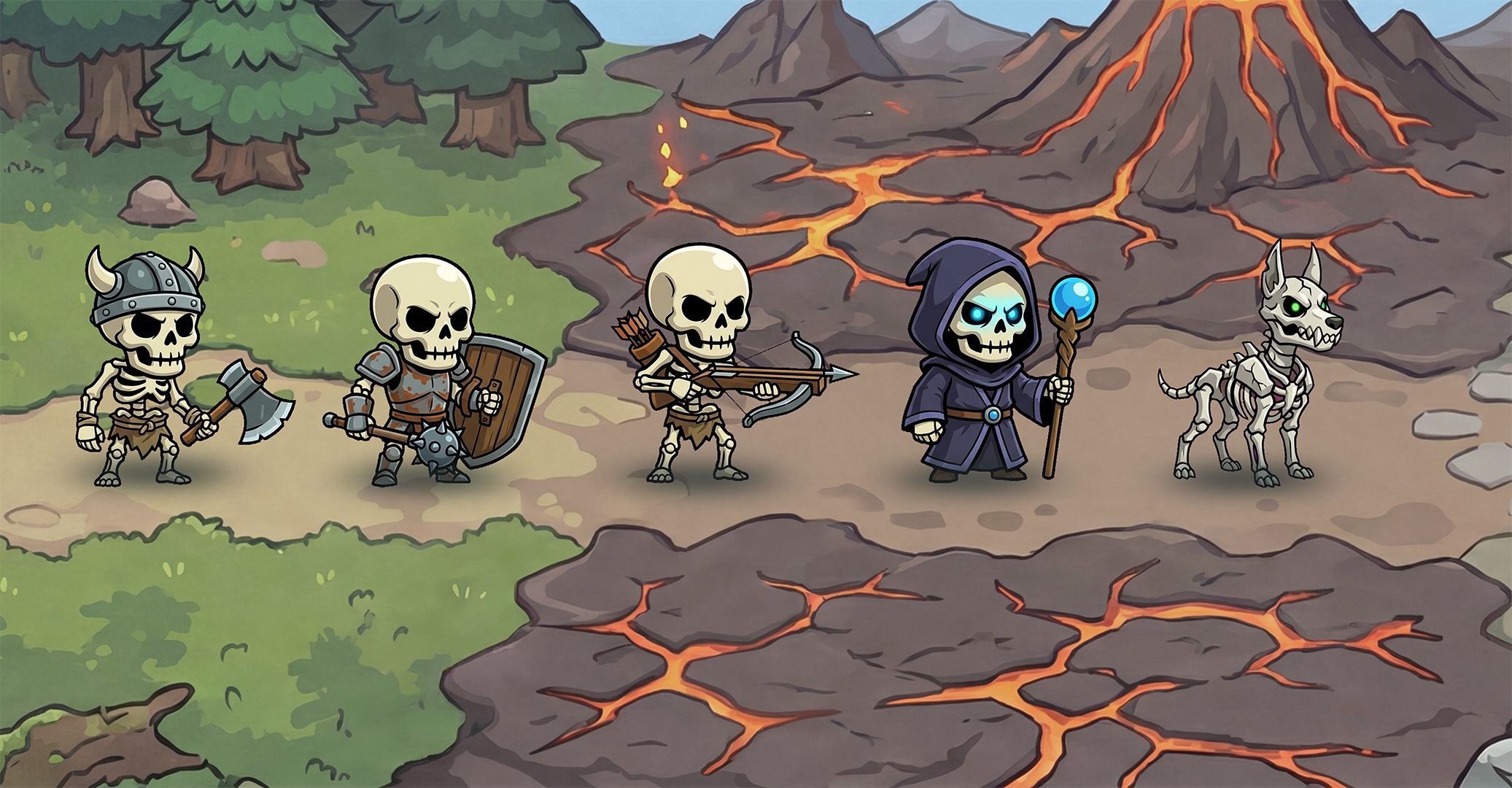 Fantasy Animated Skeleton Army - Vol.1 [Spine Pro] by Liang Yue