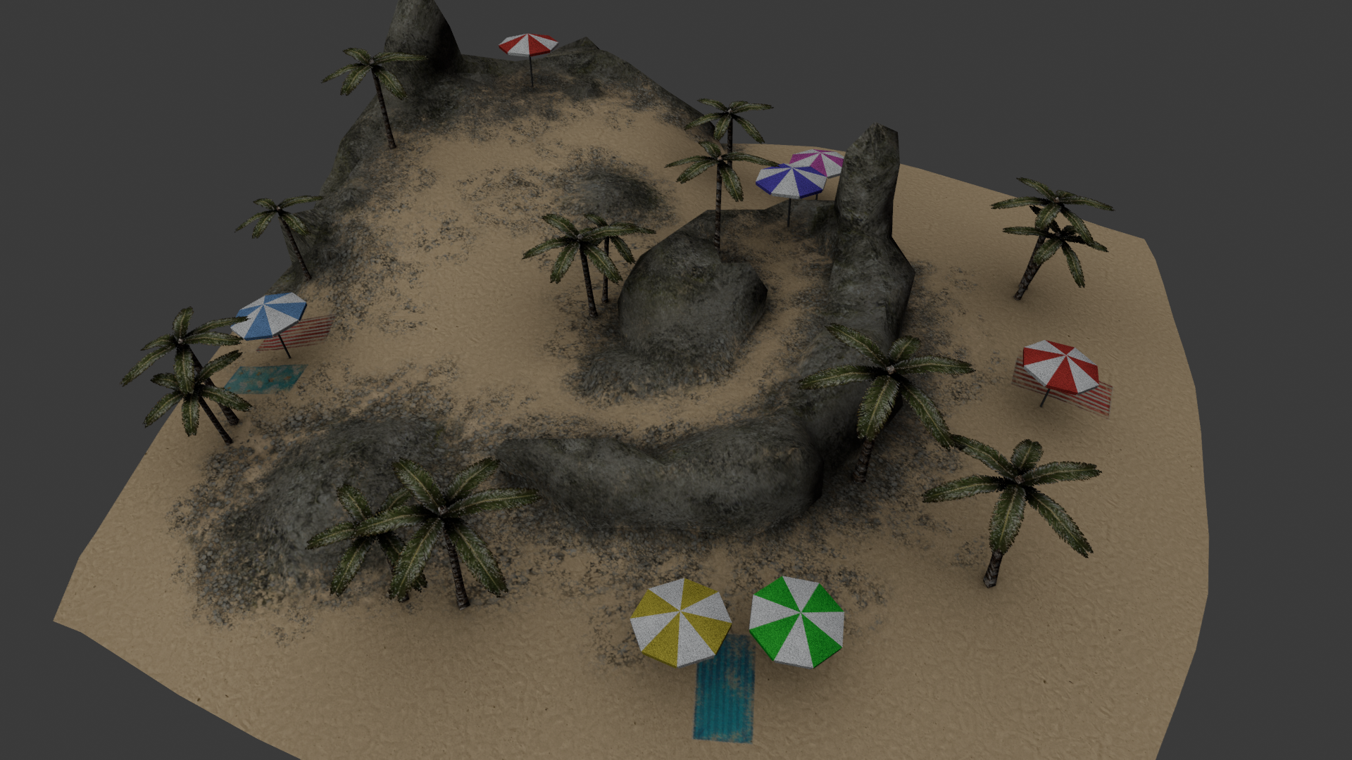 Free Low Poly 3D Island Map Asset – Game & Mobile Ready by Gataki
