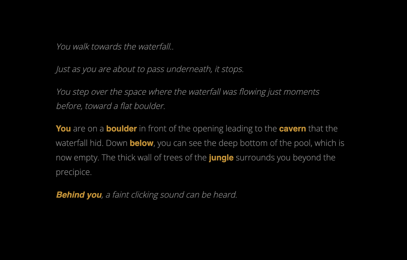 Behind the waterfall by Ju / smwhr