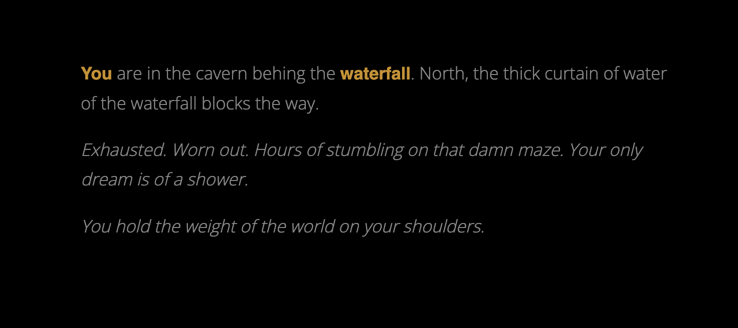 Behind the waterfall by Ju / smwhr