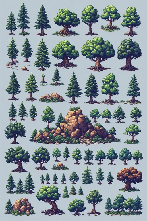 2D Pixel Trees & Nature Pack by Jakob_hl