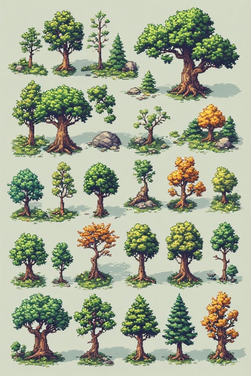 2D Pixel Trees & Nature Pack by Jakob_hl