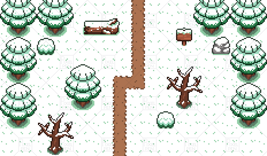 Snowy Nature – 16x16 Winter Environment Pack by Maru