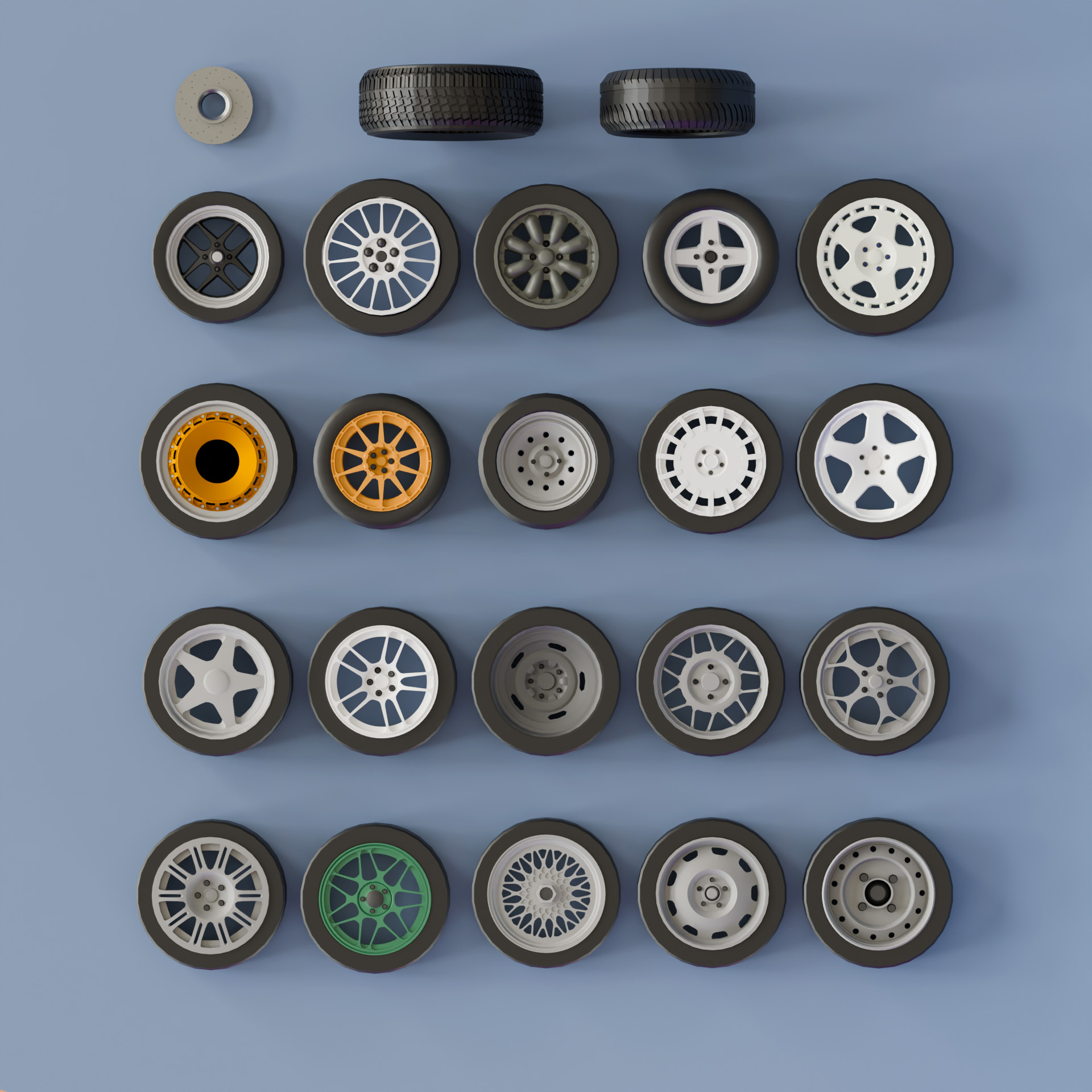 Update to V05 - Low Poly Wheel Megapack by designersoup