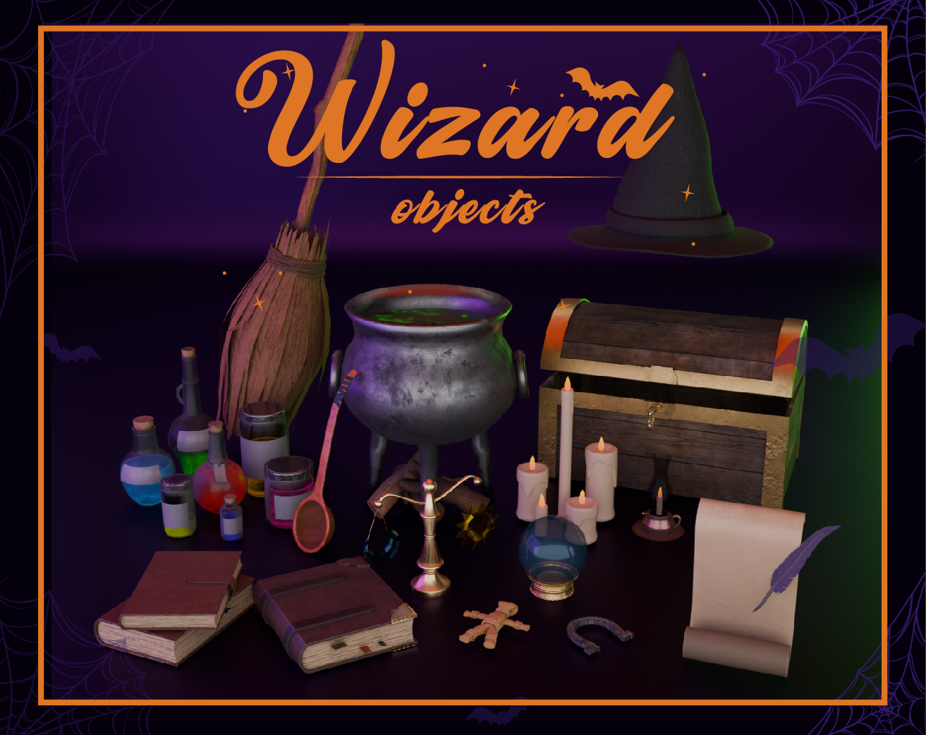 (3D) Low Poly Wizard Set by Molotov Kittens