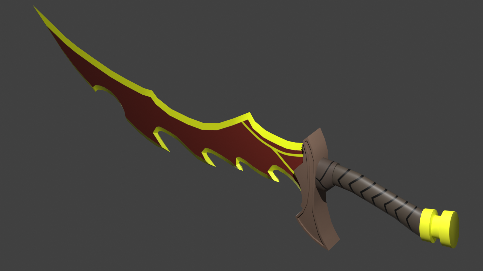 Stylized Fantasy Sword - Low Poly 3D Model by 16bitready