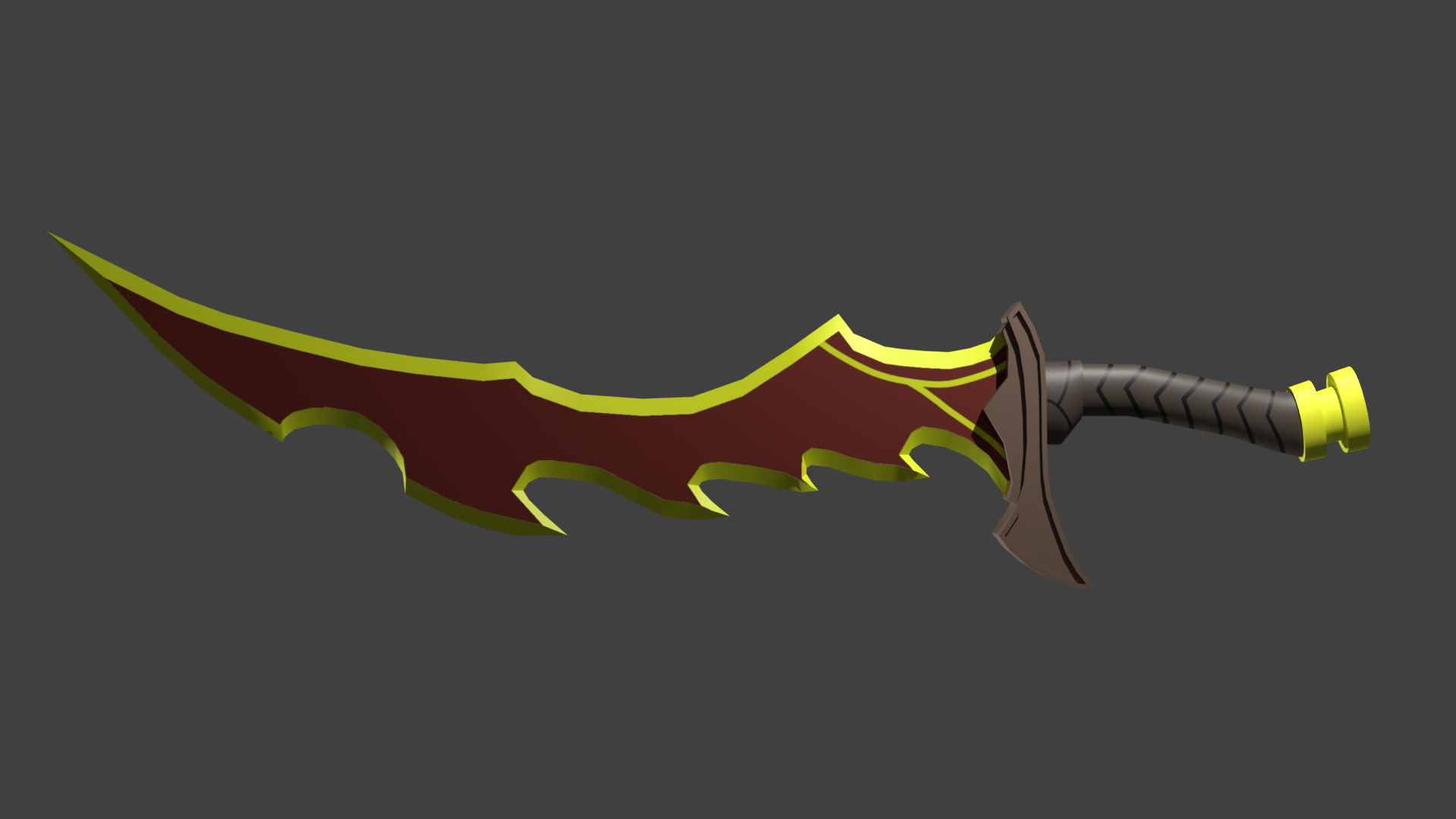 Stylized Fantasy Sword - Low Poly 3D Model by 16bitready