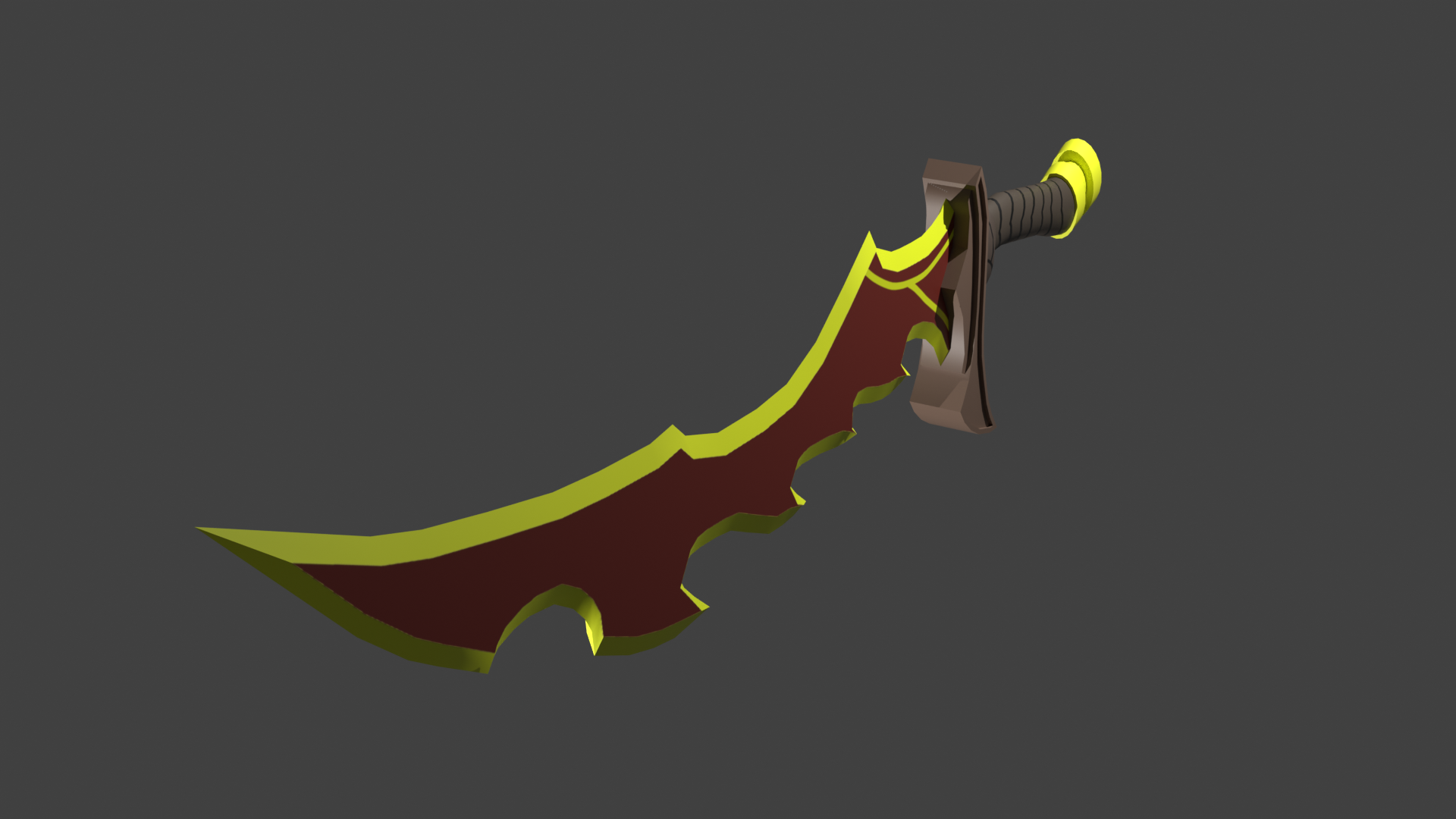 Stylized Fantasy Sword - Low Poly 3D Model by 16bitready