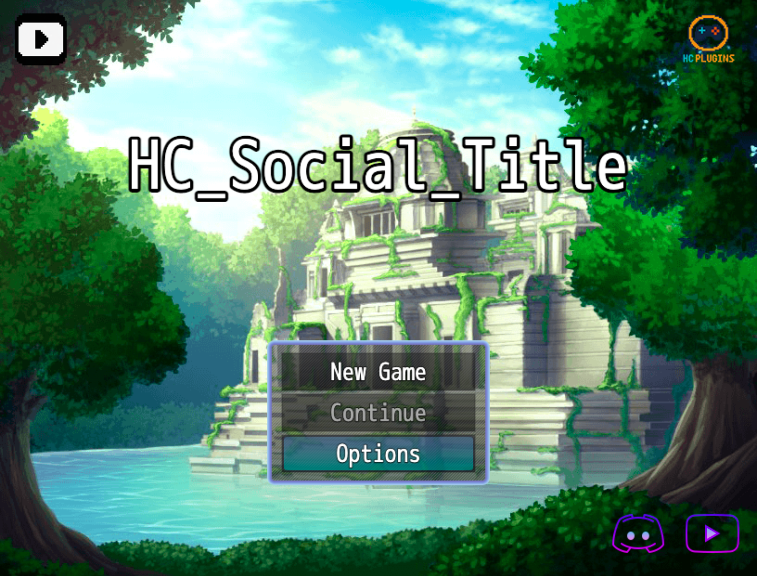 HC Easy Title Screen Social Media Icons by HC Plugins