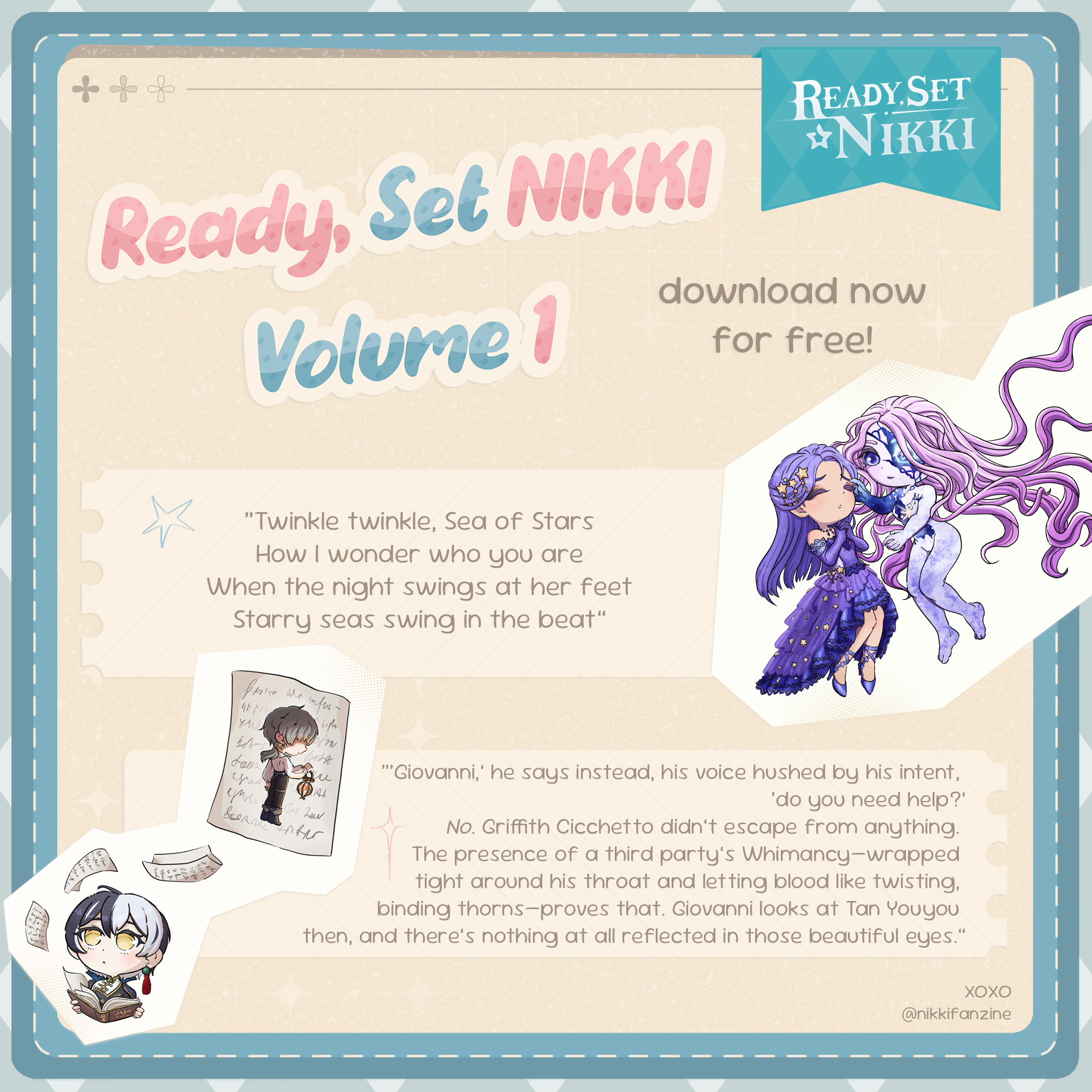 Ready, Set NIKKI Vol.1 — an Infinity Nikki fanzine by nyandarin