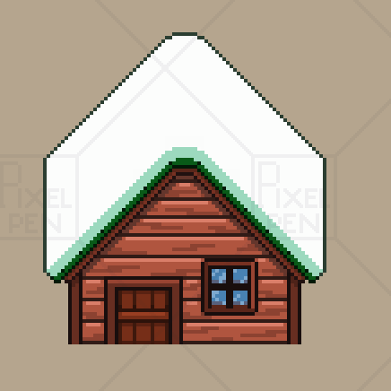 Winter Houses – Pixel Art 16x16 Top‑Down Pack by Maru