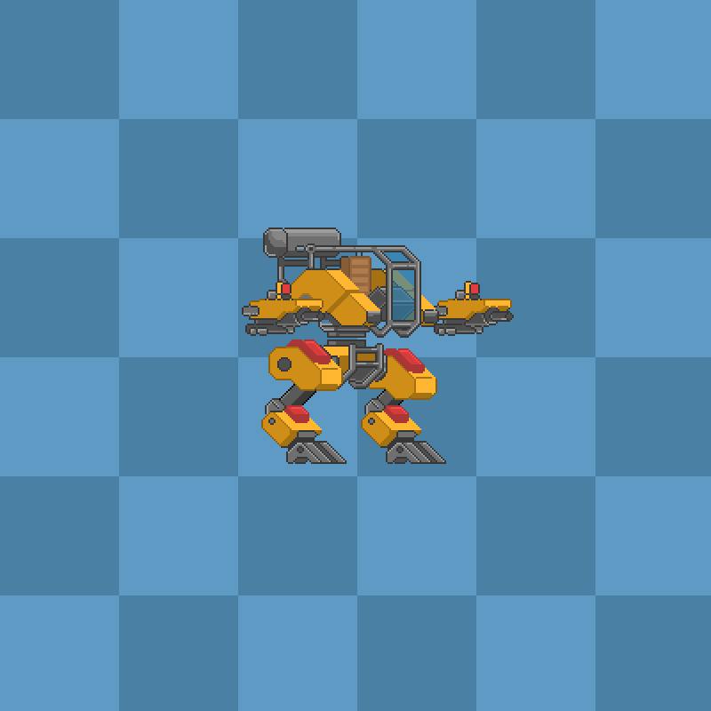 Mech Sci-Fi Robotic Vehicle Pixel Art by Aralepixel