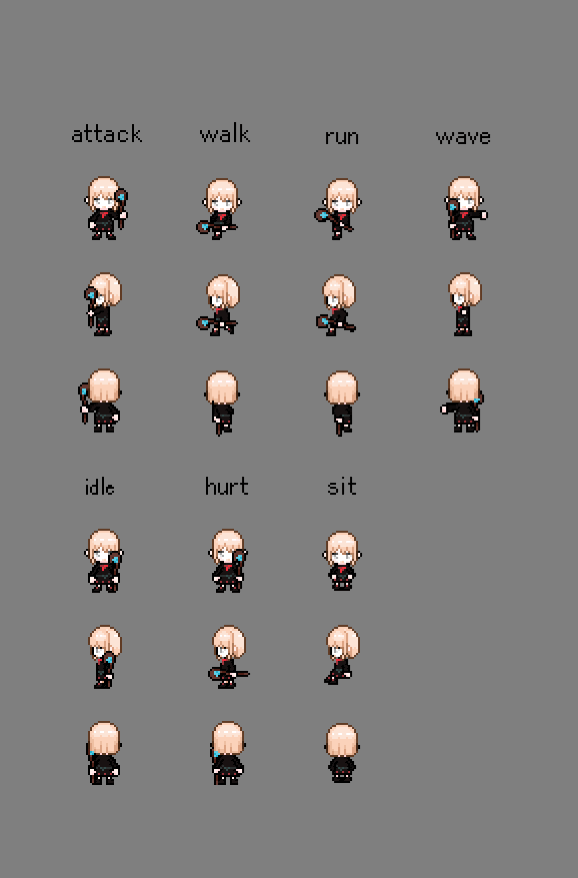 Pixel Art Character Base by min