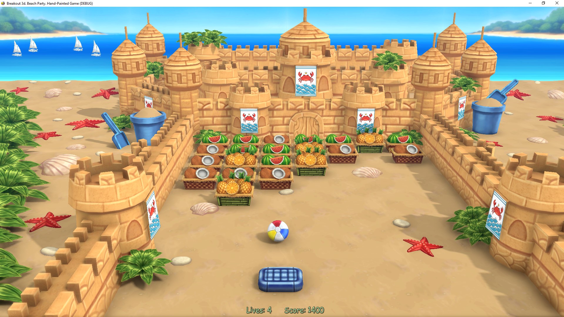 Breakout 3d Beach Party (Hand-Painted Game) by Gruno_Kromer