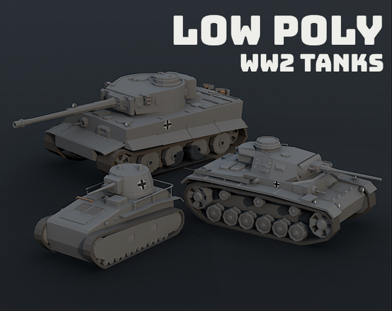 Low Poly German WWII Tanks by Newc42