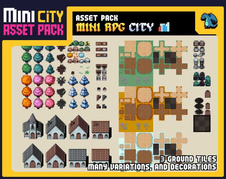Mini City Tileset Asset Pack by Beowulf