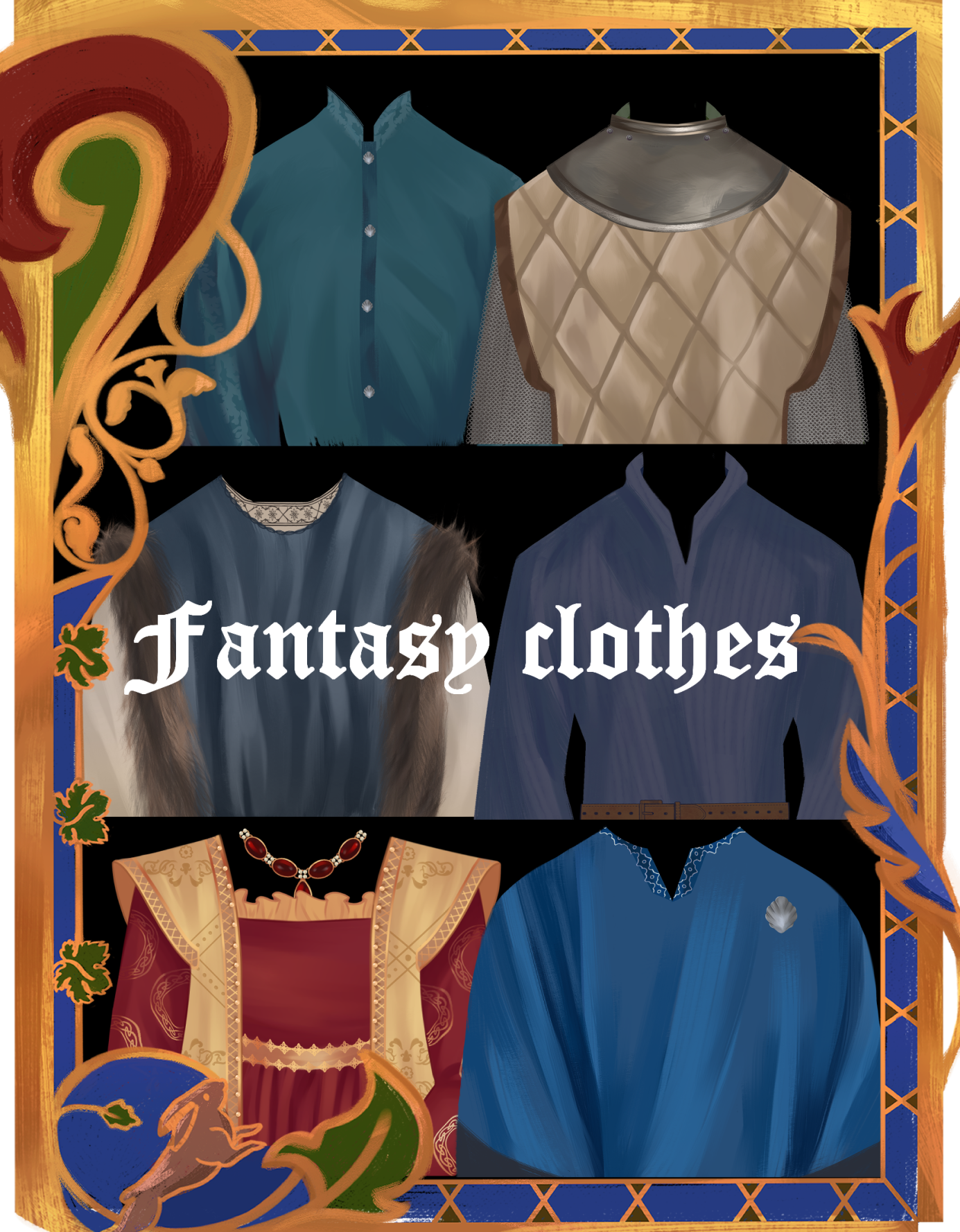 medieval fantasy clothing. by saltver
