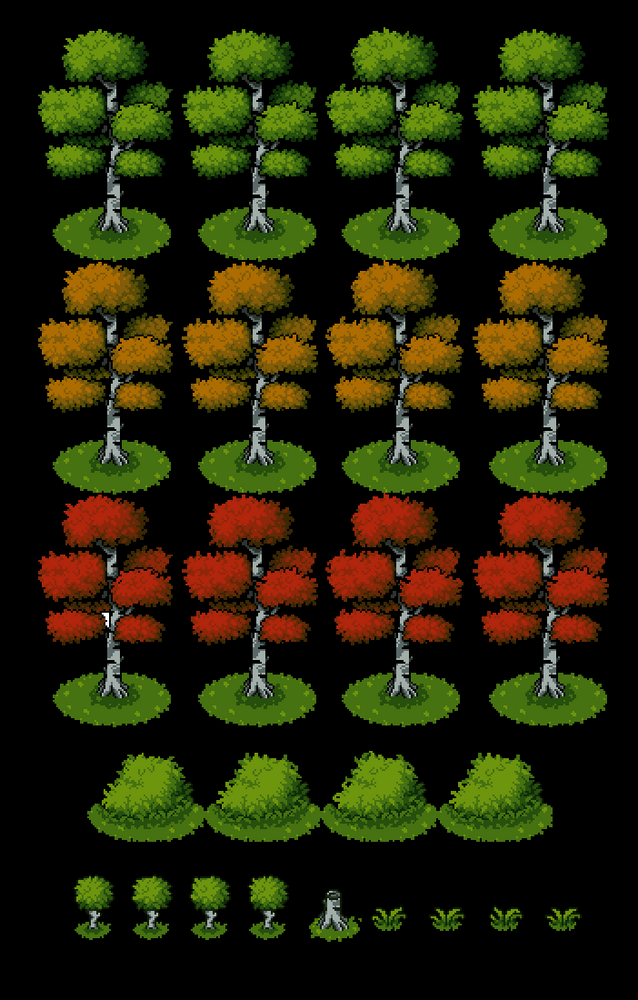 Birch Forest Tileset 16x16 by Peter
