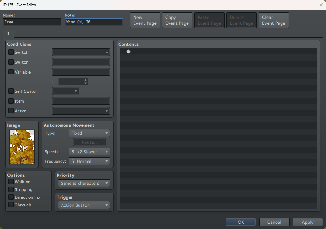 Animate a tree without drawing (RPG Maker MZ) by Vslav Store