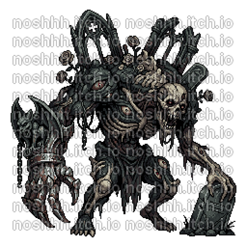 Dark Fantasy RPG Monsters Static Sprites - 30+ Monsters 256x256 by noshhh