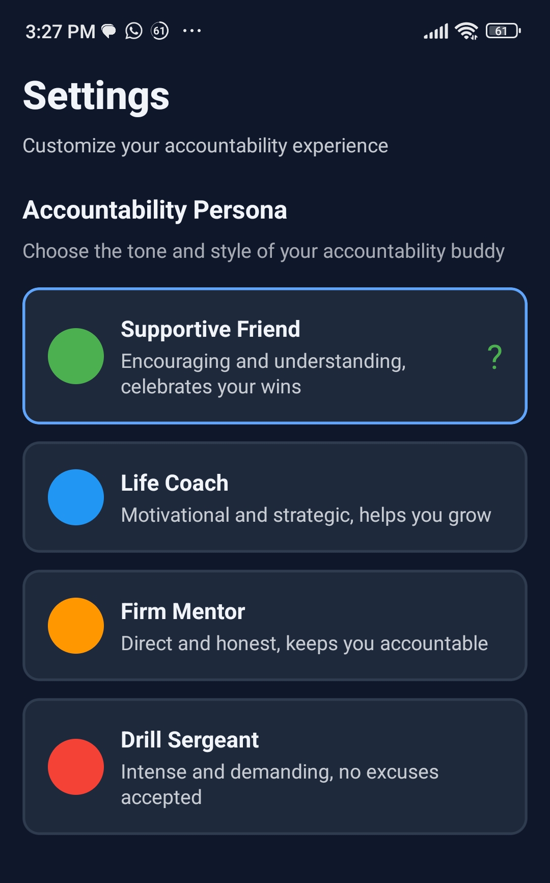 Micro-Accountability Buddy (Core) by amralaberdeen