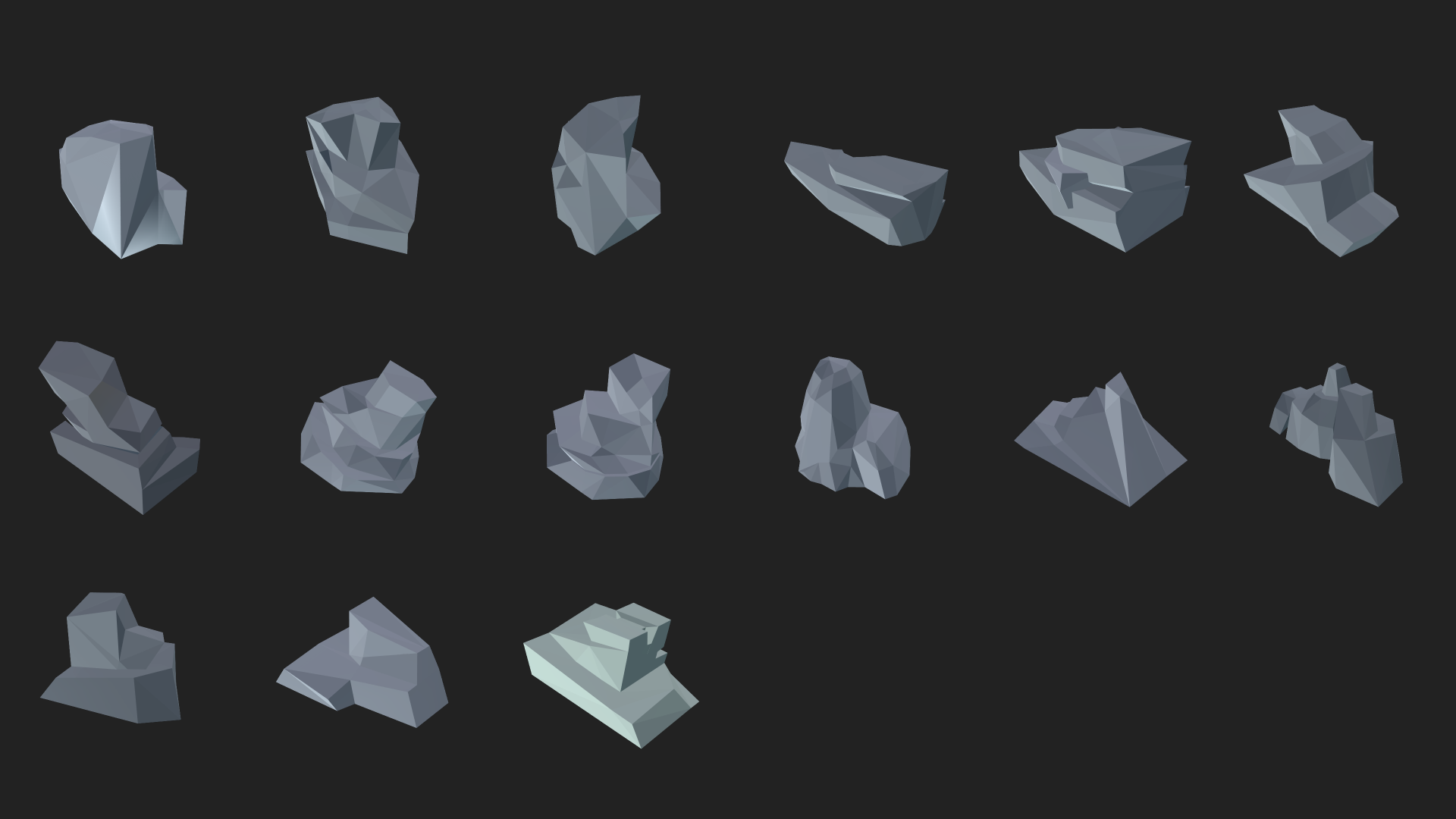 Stylized Rock Pack - 100 Comic-Style Cliffs, Stones & Boulders by EmaceArt