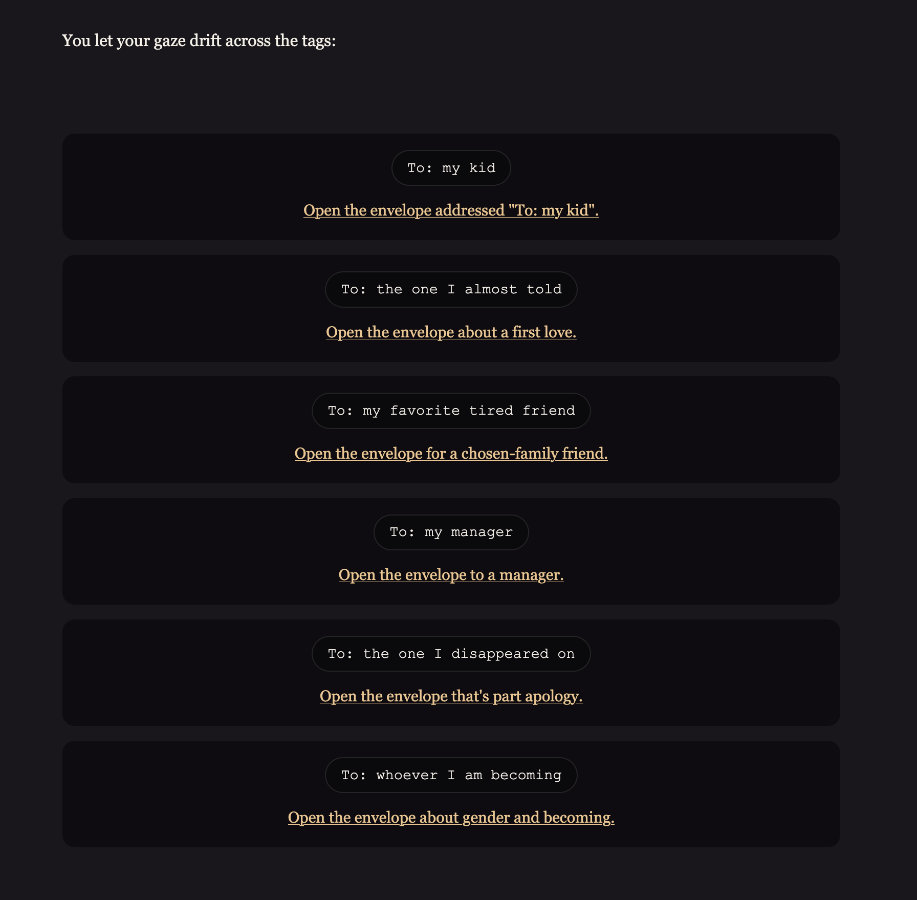 The Library of Unsent Letters by charlieocean