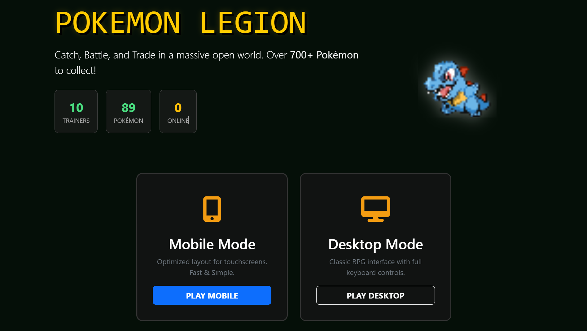 POKEMON LEGION - OPEN WORLD RPG by Fr3 Studio