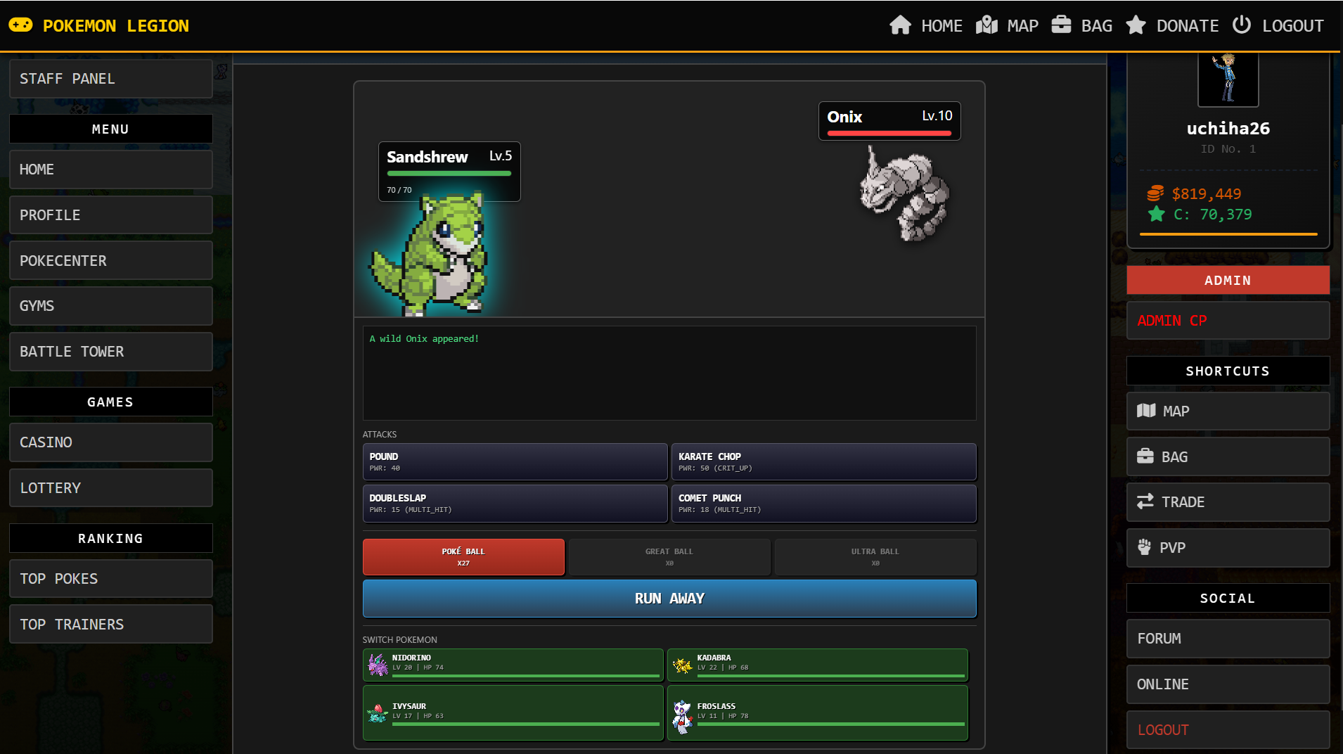 POKEMON LEGION - OPEN WORLD RPG by Fr3 Studio
