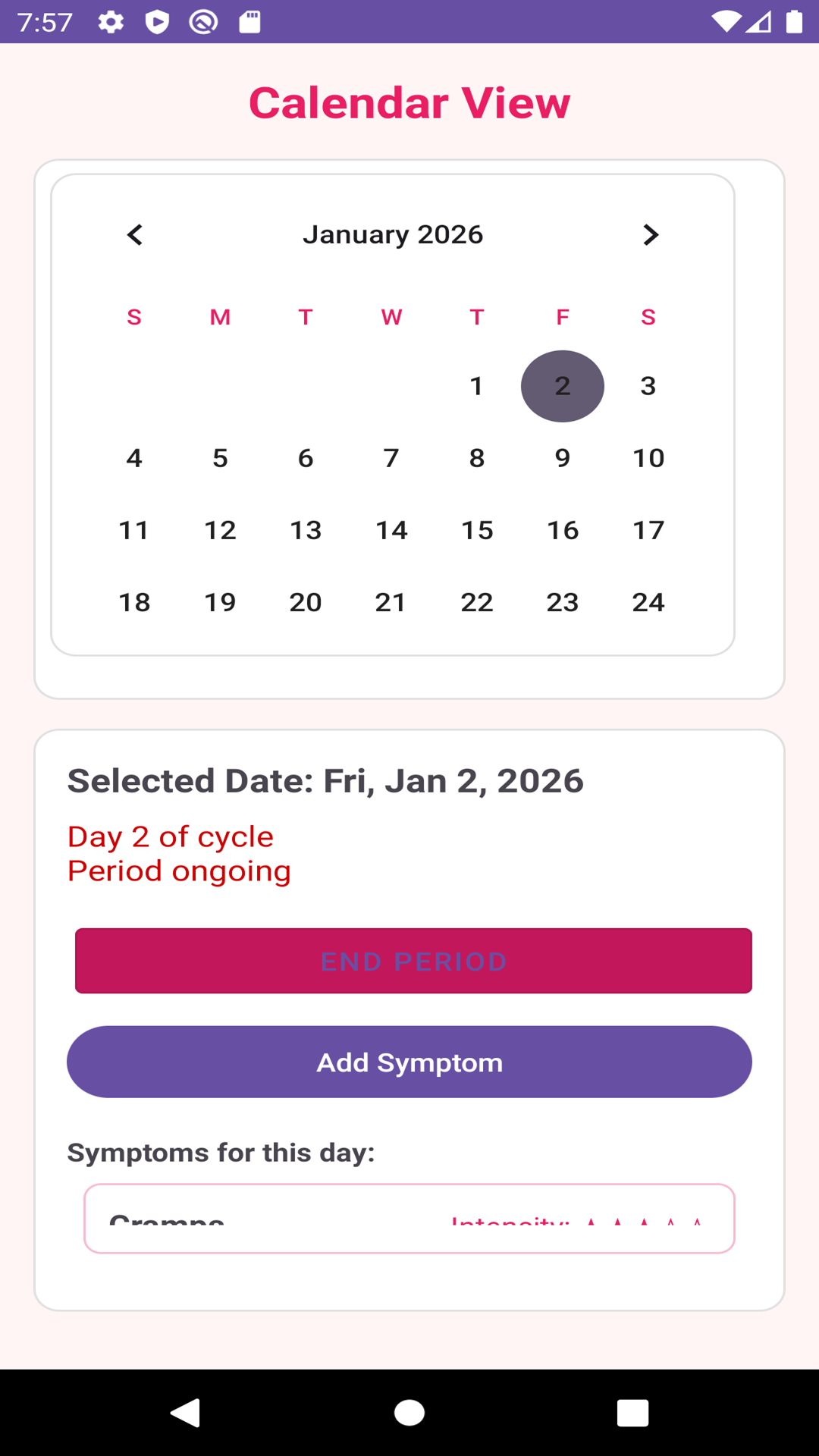 Menstrual Cycle Analyzer by woodensoftwaredevelopment