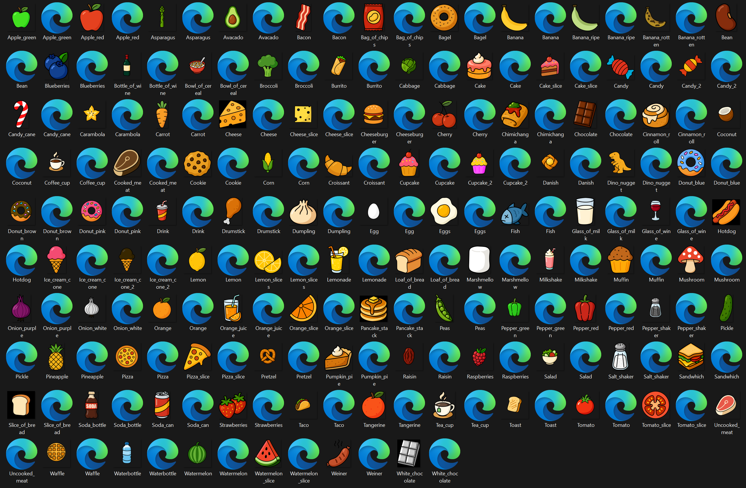 Food Vector Icons Pack by NormalMap_Games