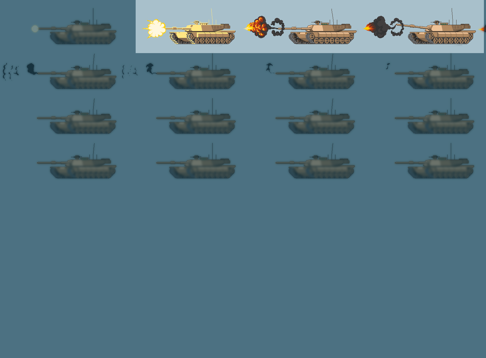 Abram Tank Firing Animated by Aralepixel