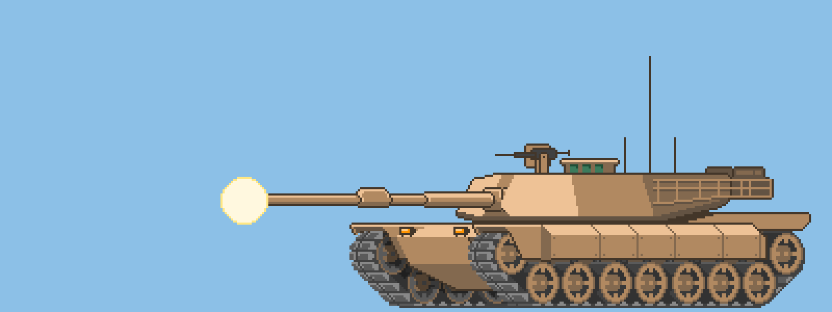 Abram Tank Firing Animated by Aralepixel