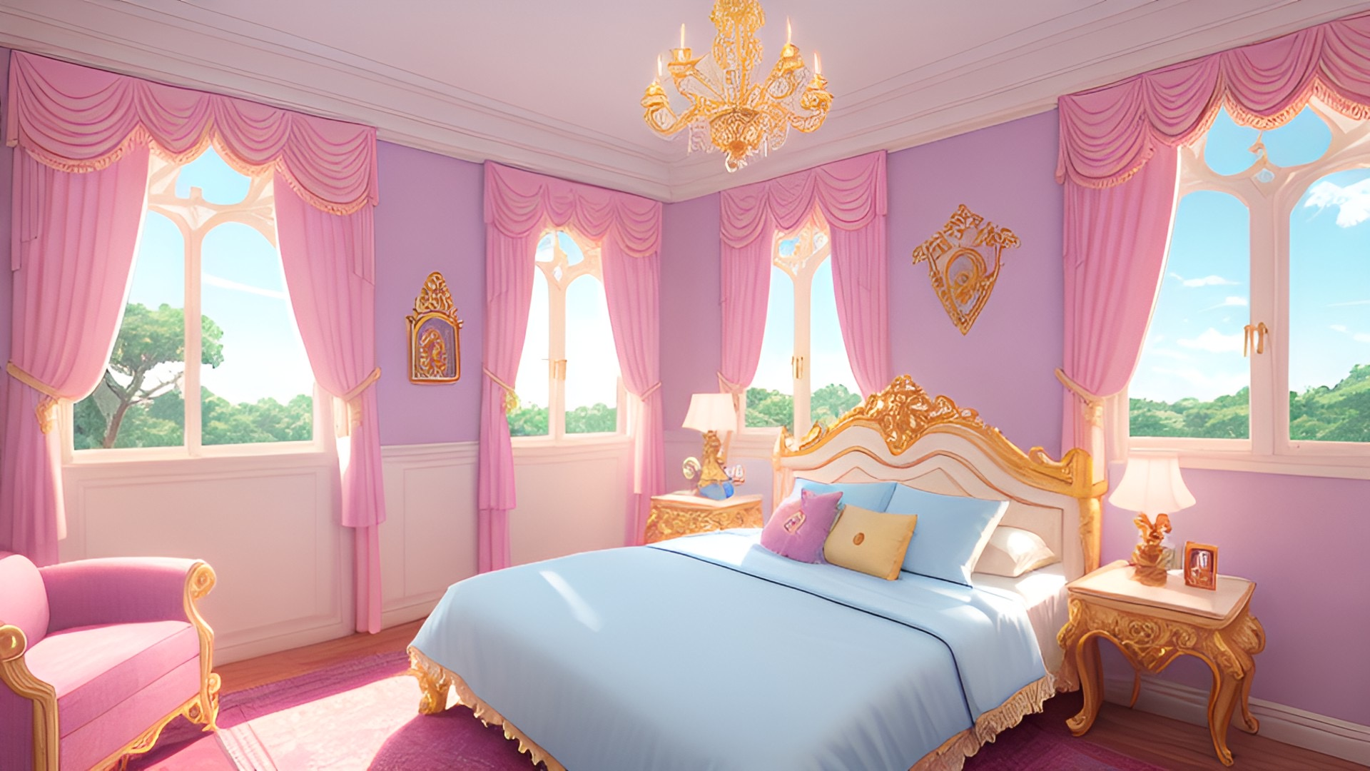 Free Background Art - Princess Bedroom by WineChan