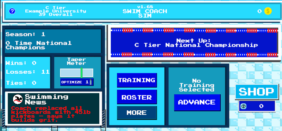 Swim Coach Sim by bigtilly