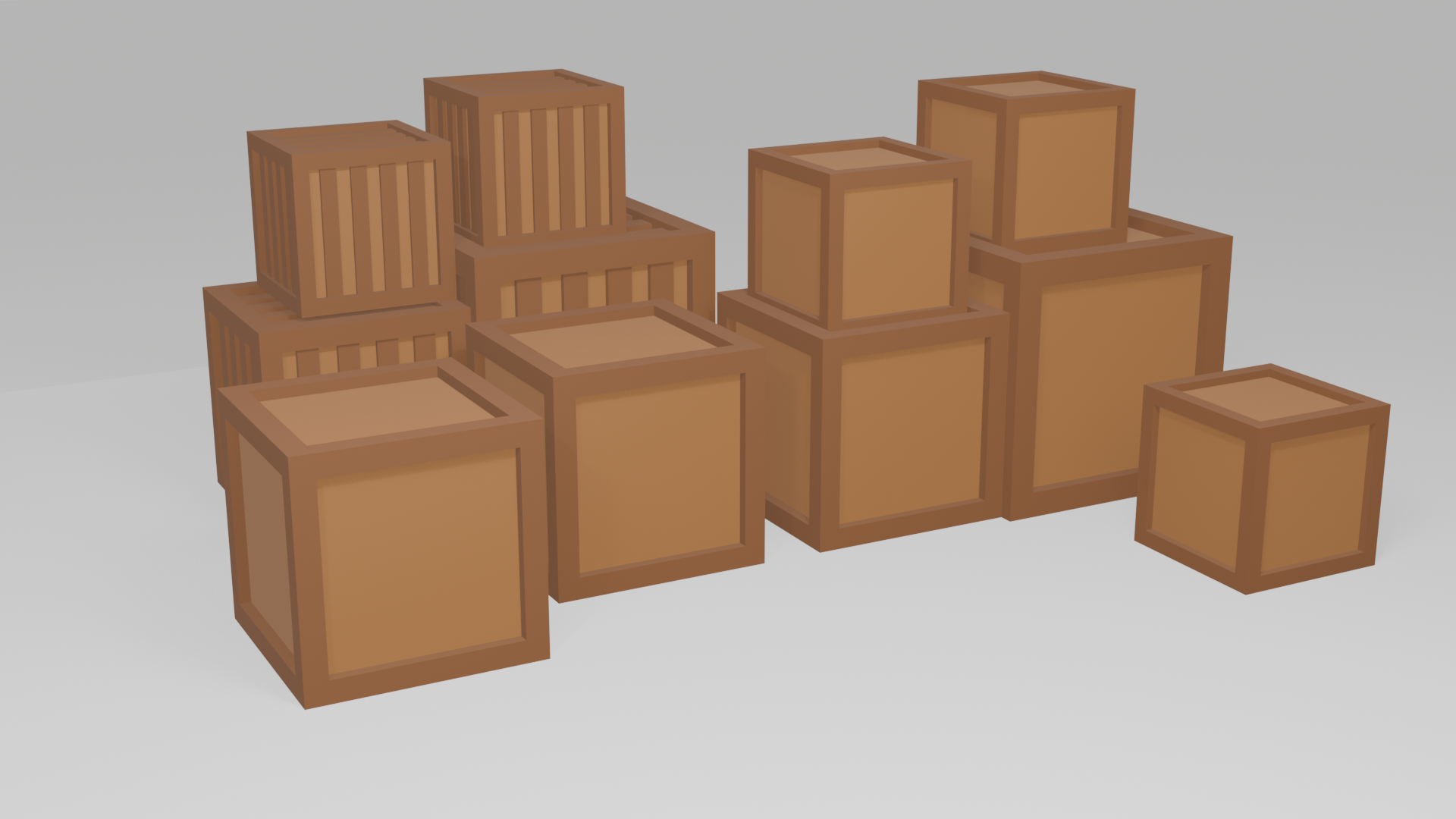 Low Poly Crates & Barrels Pack by Vlyxion