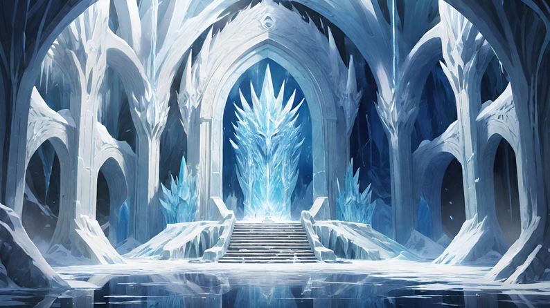 Free Background Art - Ice Throne by WineChan