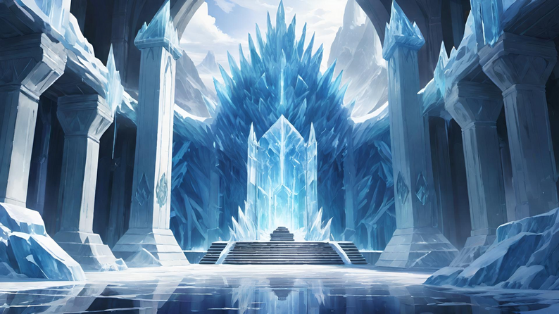 Free Background Art - Ice Throne by WineChan