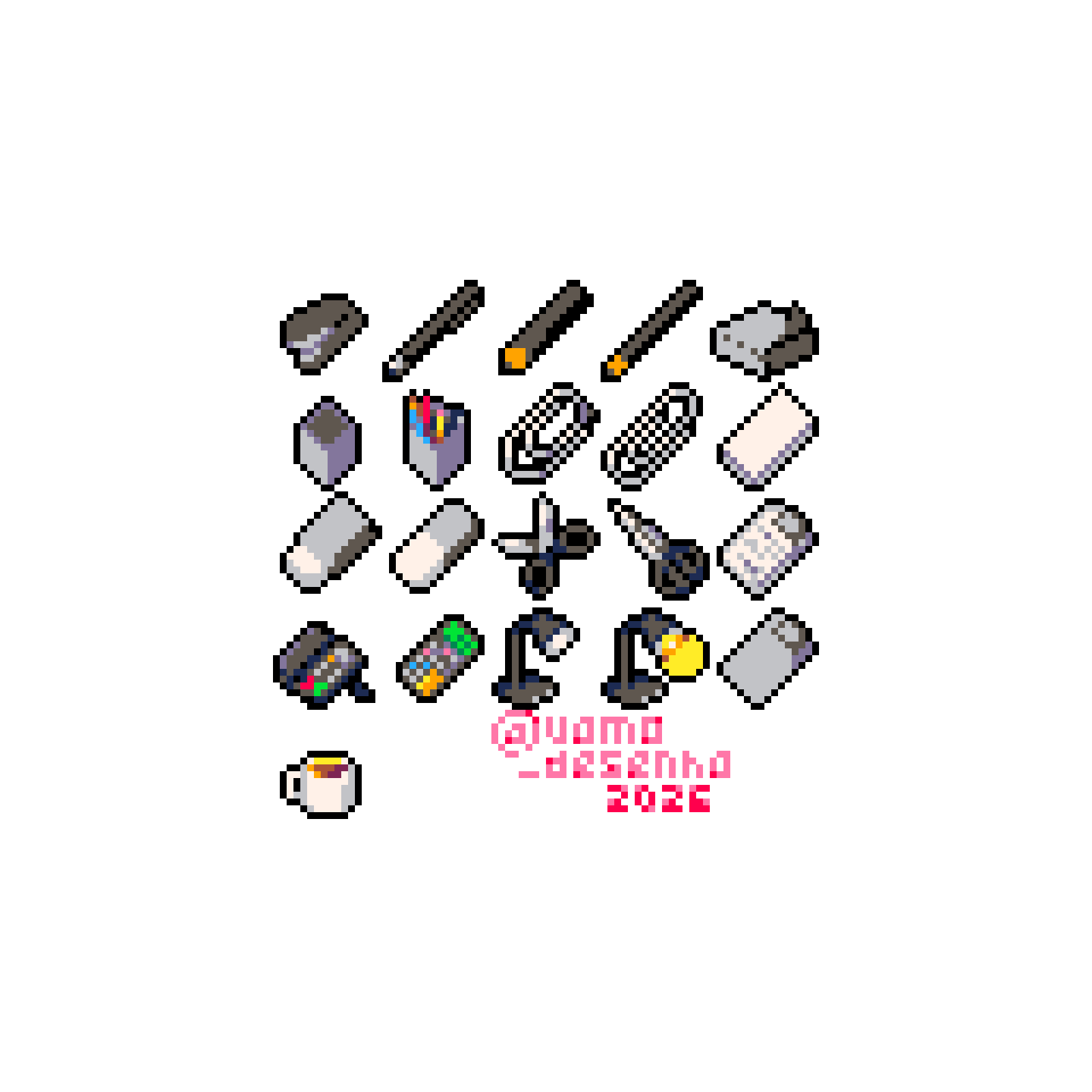 Pixel Office Icons by Bunny Bee Studios