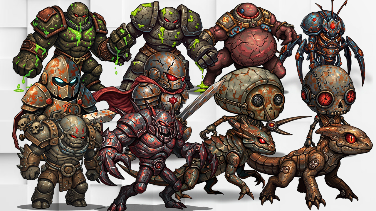 Sideview Sci-Fi Chibi Monster Pack! by L1ght