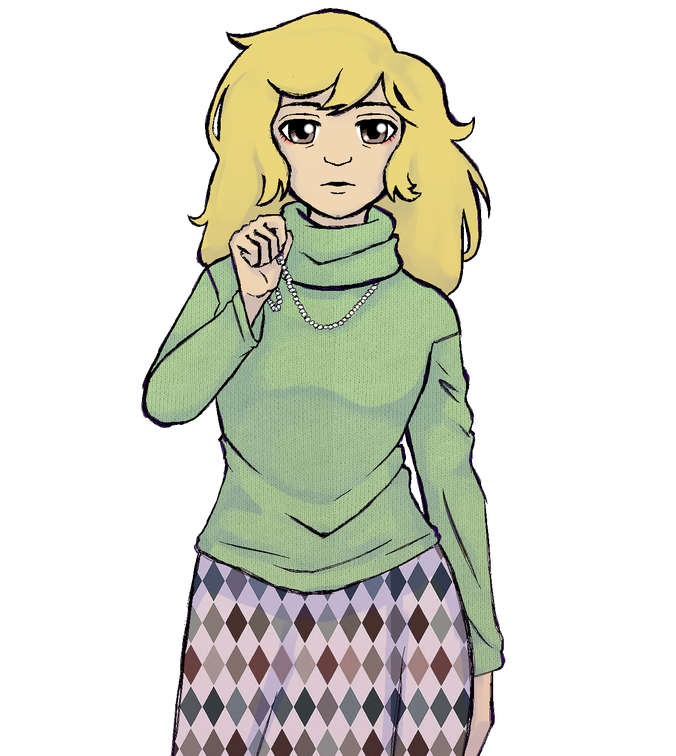 lady in sweater sprite by eyeless_artist